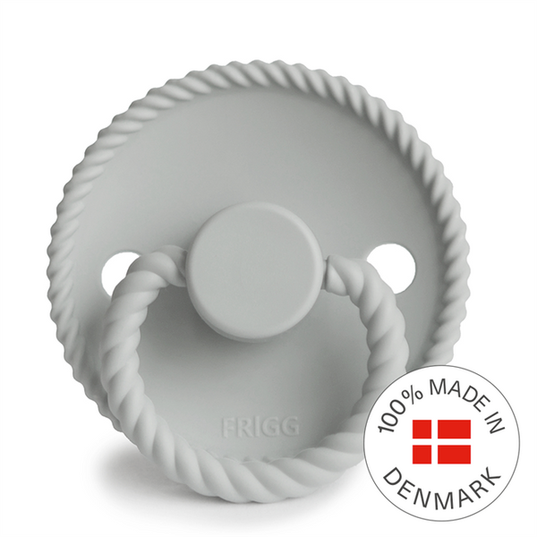 FRIGG Rope - Round Silicone Pacifier - Silver Gray